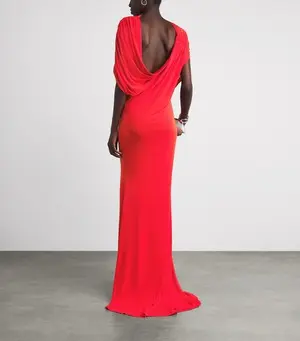 Alex Perry Jersey Draped Gown