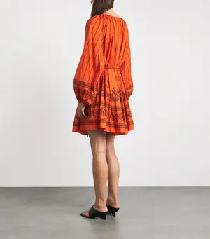ALEMAIS Boathouse Print Cotton Shift Dress