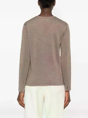 THE ROW V-neck Long-sleeve Knit