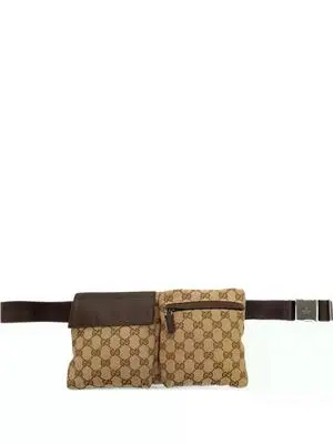 Gucci 2000-2015 Gg Canvas Double Pocket Belt Bag