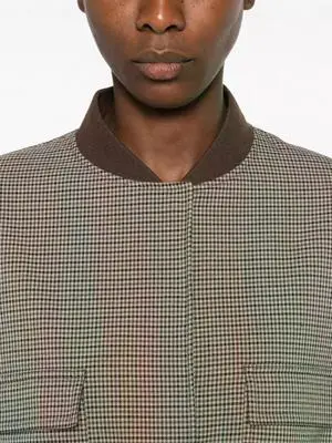 TWINSET Houndstooth Pattern Cropped Jacket