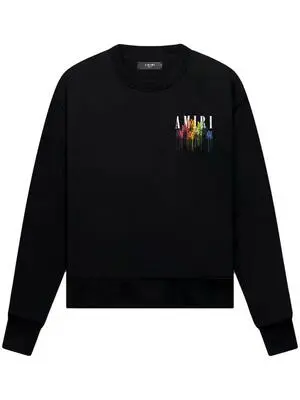 Amiri Drip Logo-print Sweatshirt - Black