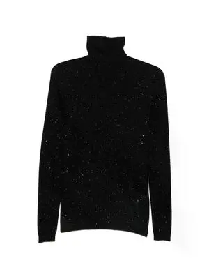 Fabiana Filippi Sequin Embellished Turtleneck Sweater