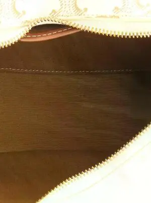 Celine Ava Triomphe Shoulder Bag In Triomphe Coated Canvas