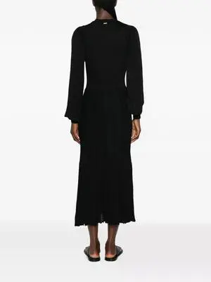 TWINSET Ribbed-knit Button-down Midi Dress