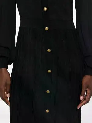 TWINSET Ribbed-knit Button-down Midi Dress