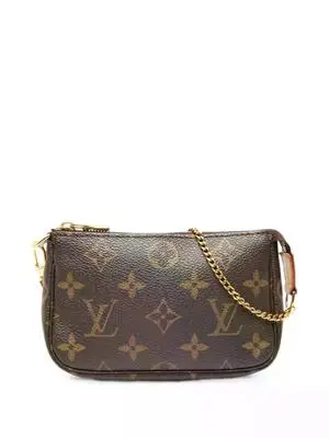LOUIS VUITTON 2005 Monogram Mini Pochette Accessoires Handbag - Brown