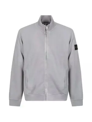 Stone Island 6100066 Brushed Organic Cotton Fleece Track Jacket - Grey
