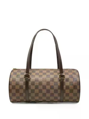 LOUIS VUITTON 2004 Damier Ebene Papillon 30 Handbag - Brown
