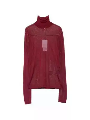Zimmermann Fine-knit High-neck Sweater - Red