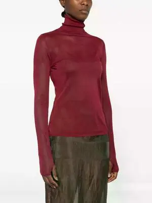 Zimmermann Fine-knit High-neck Sweater - Red