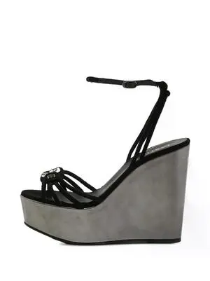 LE SILLA Embellished Wedge Sandals