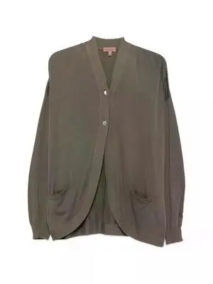 ROMEO GIGLI Cotton V-neck Cardigan - Green