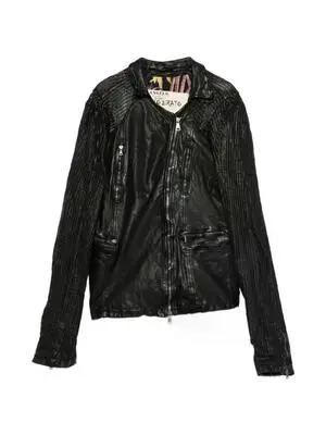 A.N.G.E.L.O. VINTAGE CULT 2000s Perforated Leather Jacket - Black