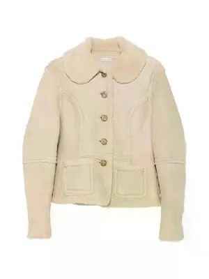 Dolce & Gabbana 2000s Shearling-trim Button-up Jacket