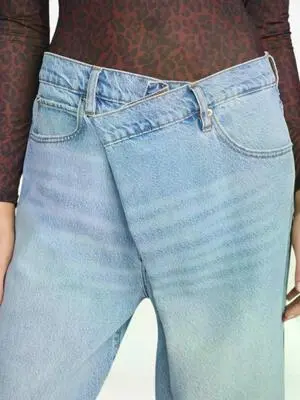 FRAME The Crossover Loose Wide-leg Jeans