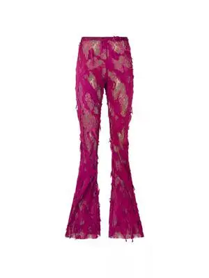 Roberto Cavalli Distressed Lace-panelled Trousers