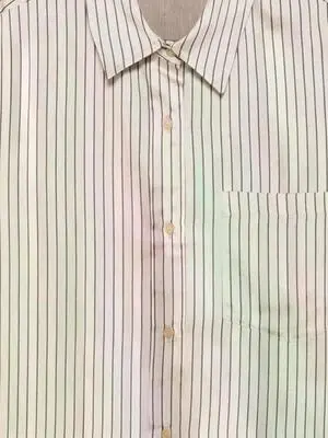 ALYSI Vertical-stripe Chest-pocket Shirt