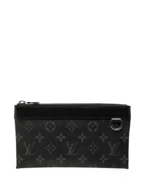 LOUIS VUITTON 2019 Monogram Eclipse Pochette Discovery Pm Clutch Bag - Black