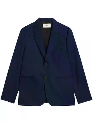 AMI Paris Single-breasted Blazer - Blue