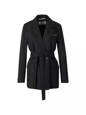 Peserico Belted Notch Lapel Blazer - Grey