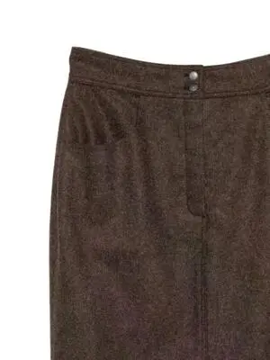 Versace Embroidered Detail Midi Skirt