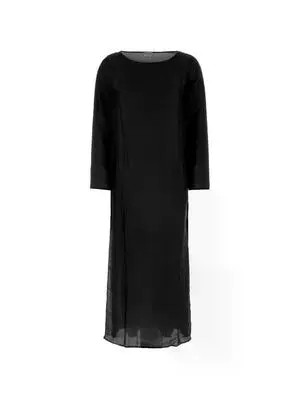 THE ROSE IBIZA Mariana Sheer Maxi Dress - Black