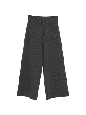 NIU Houndstooth Pattern Wide-leg Trousers