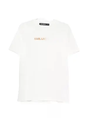 Karl Lagerfeld Logo-print Crew-neck T-shirt - Neutrals