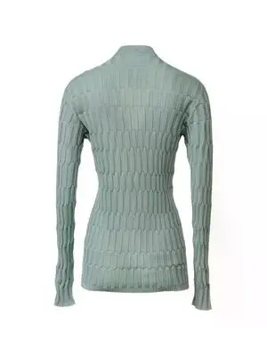 Fabiana Filippi Ribbed-knit V-neck Cardigan - Green