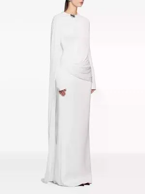 CHATS BY C.DAM Nilah Draped Embellished Maxi Dress