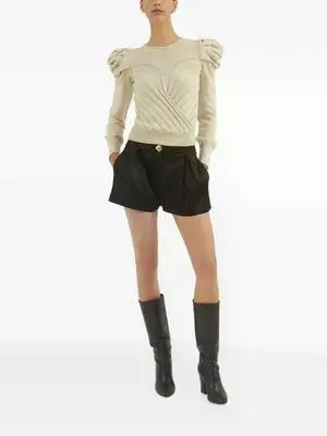 VIOLANTE NESSI Puff-sleeve Sweater - Neutrals