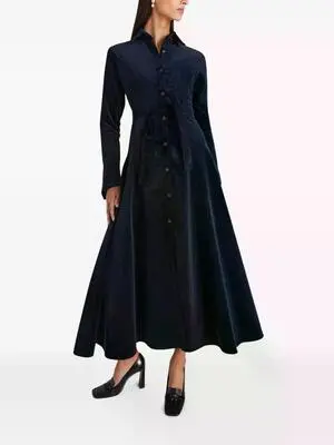 VIOLANTE NESSI Corduroy Buttoned-cuff Midi Dress