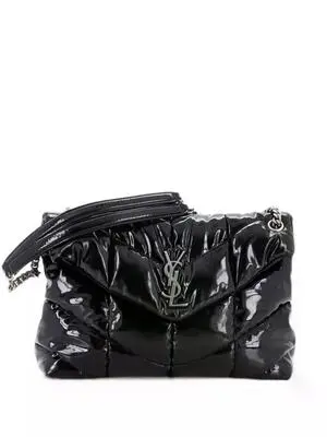 Saint Laurent Loulou Puffer Quilted Patent Medium Shoulder Bag