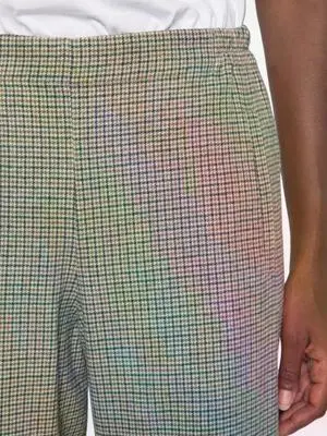 NIU Check-pattern Elasticated-waist Trousers