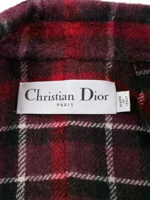 Dior Plaid Belted Wool Coat