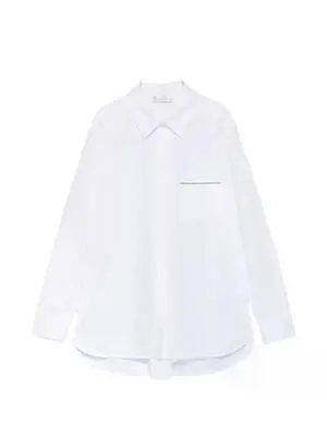 PANICALE Embellished Pocket Cotton Shirt