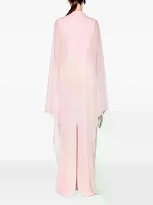 CHATS BY C.DAM Sheer Cape Maxi Dress