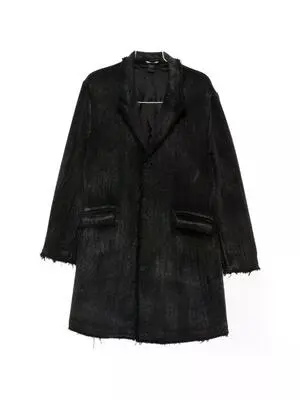 Avant Toi Woven Leather Coat