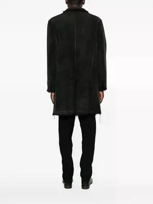 Avant Toi Woven Leather Coat