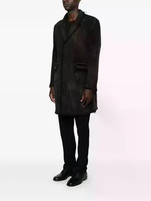 Avant Toi Woven Leather Coat