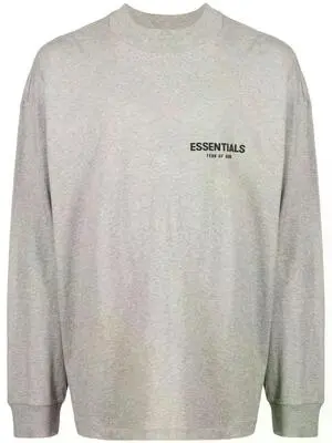 Fear Of God Logo-print Long-sleeve T-shirt - Grey