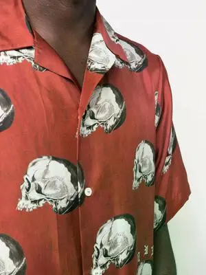 Amiri Skull-print Silk Shirt