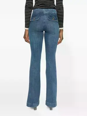 Seafarer Button-fastening Flared-leg Jeans - Blue