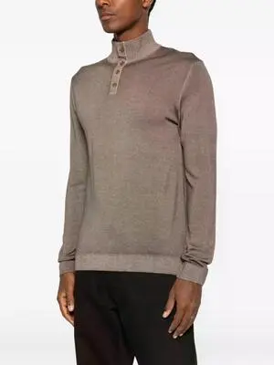 DANIELE FIESOLI Button-fastening High-neck Knit