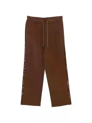 Marina Rinaldi Sequin-embellished Drawstring Track Pants