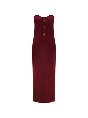 VIOLANTE NESSI Strapless Silk Gown - Red