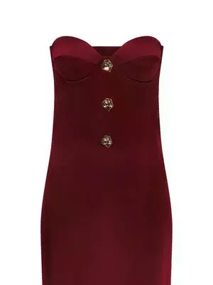 VIOLANTE NESSI Strapless Silk Gown