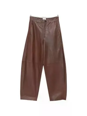 ALYSI Belt-loop Leather Trousers