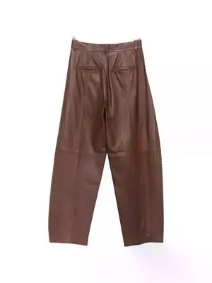 ALYSI Belt-loop Leather Trousers